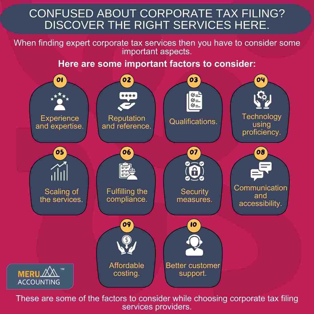 Corporate Tax Filing Services: Key Factors for Choosing Experts